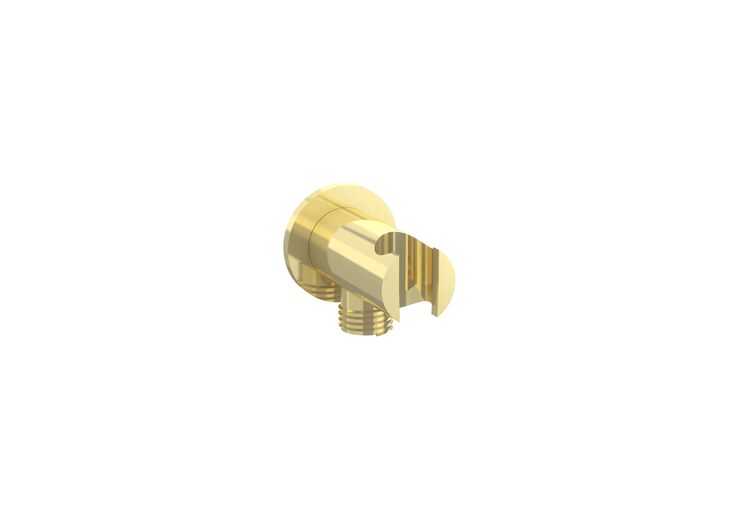 COS round shower outlet elbow & holder - Brushed Brass