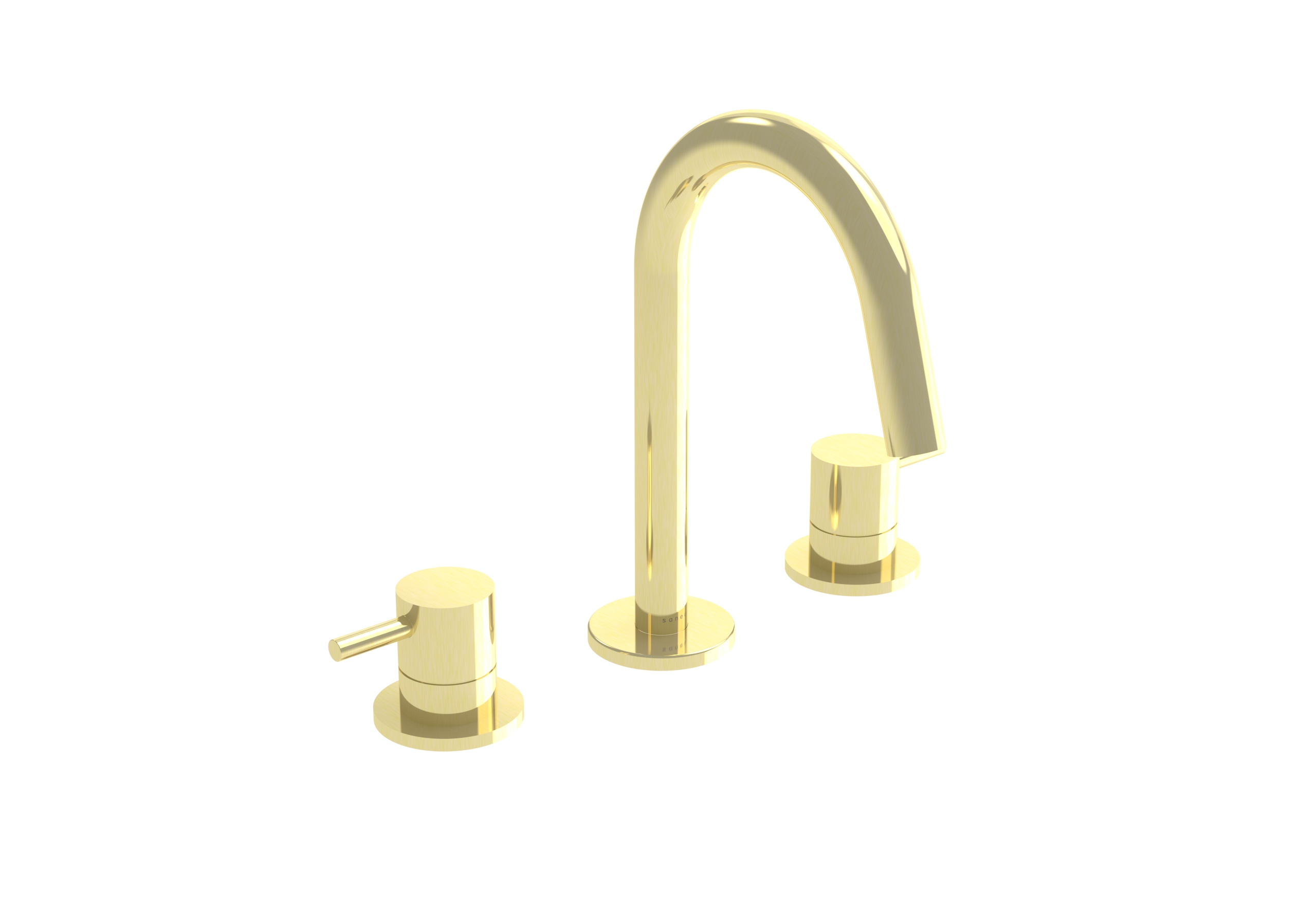 COS 3 Tap Hole Deck mounted KIT - w/ Classic handle - Brushed Brass (PVD) COS 3 Tap Hole Deck mounted KIT - w/ Classic handle - Brushed Brass (PVD)