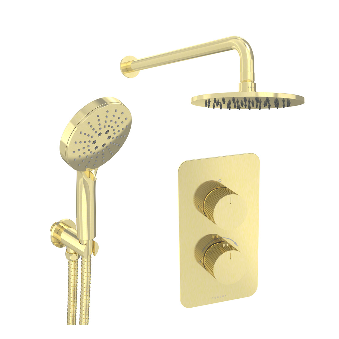 COS 2 way shower kit - w/ 3 Function Handset & Shower Head - Fluted ...