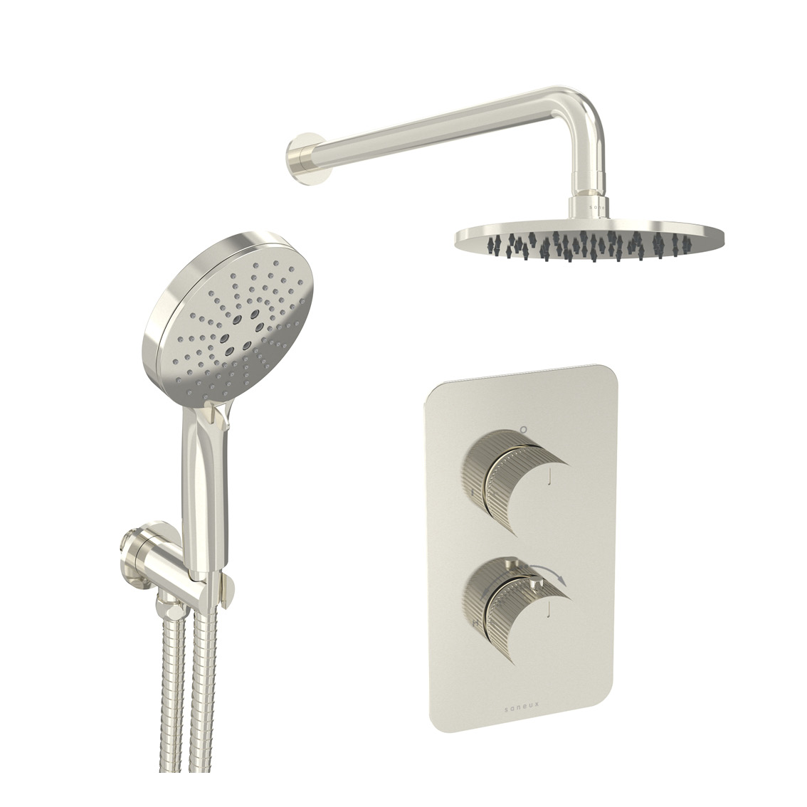 COS 2 way shower kit - w/ 3 Function Handset & Shower Head - Fluted ...