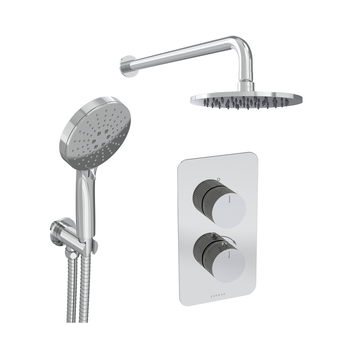 COS 2 way shower kit - w/ 3 Function Handset & Shower Head - Fluted ...