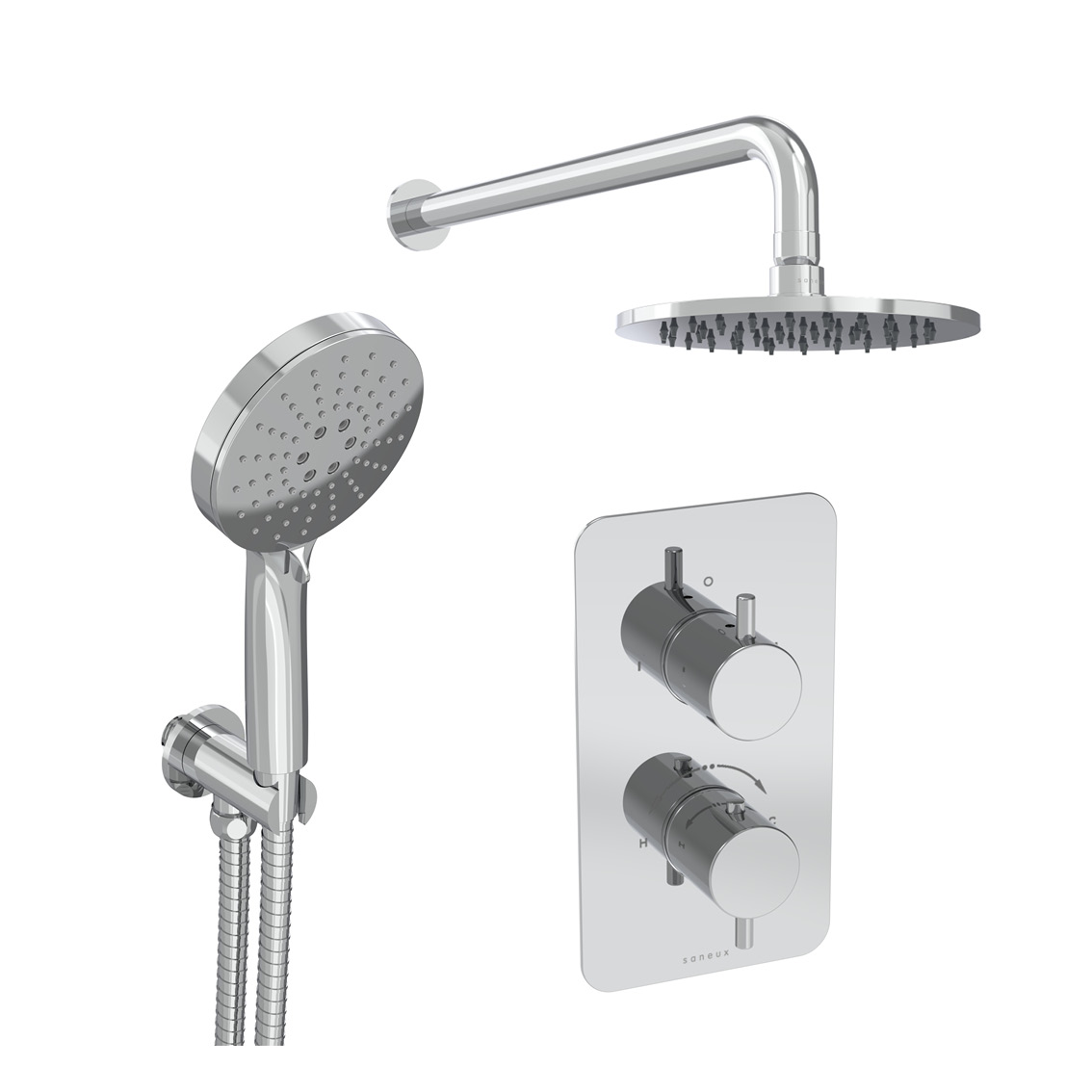 COS 2 way shower kit - w/ 3 Function Handset & Shower Head - Chrome