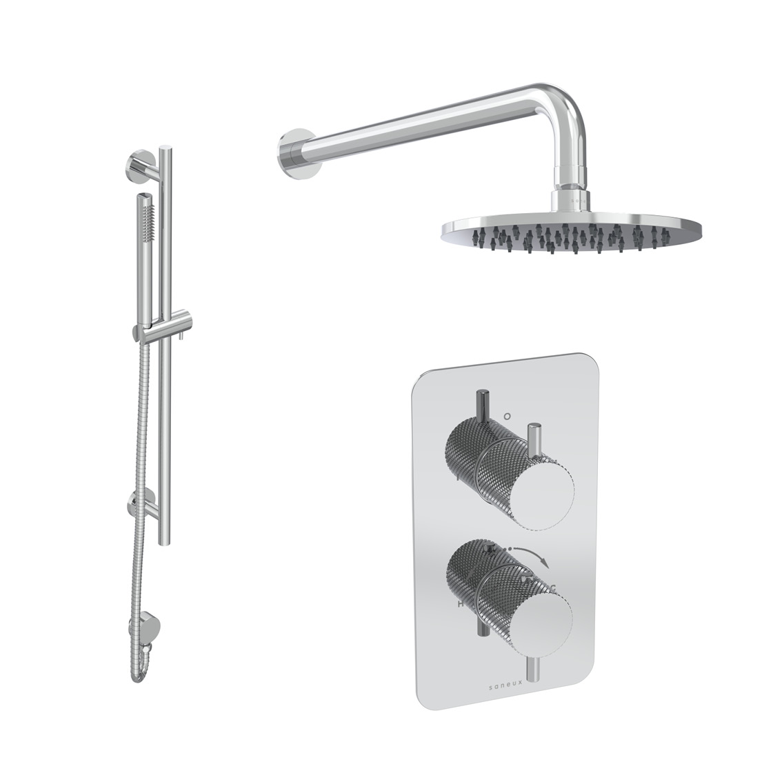 COS 2 way shower kit - w/ Slim Handset & Slider Rail & Shower Head ...