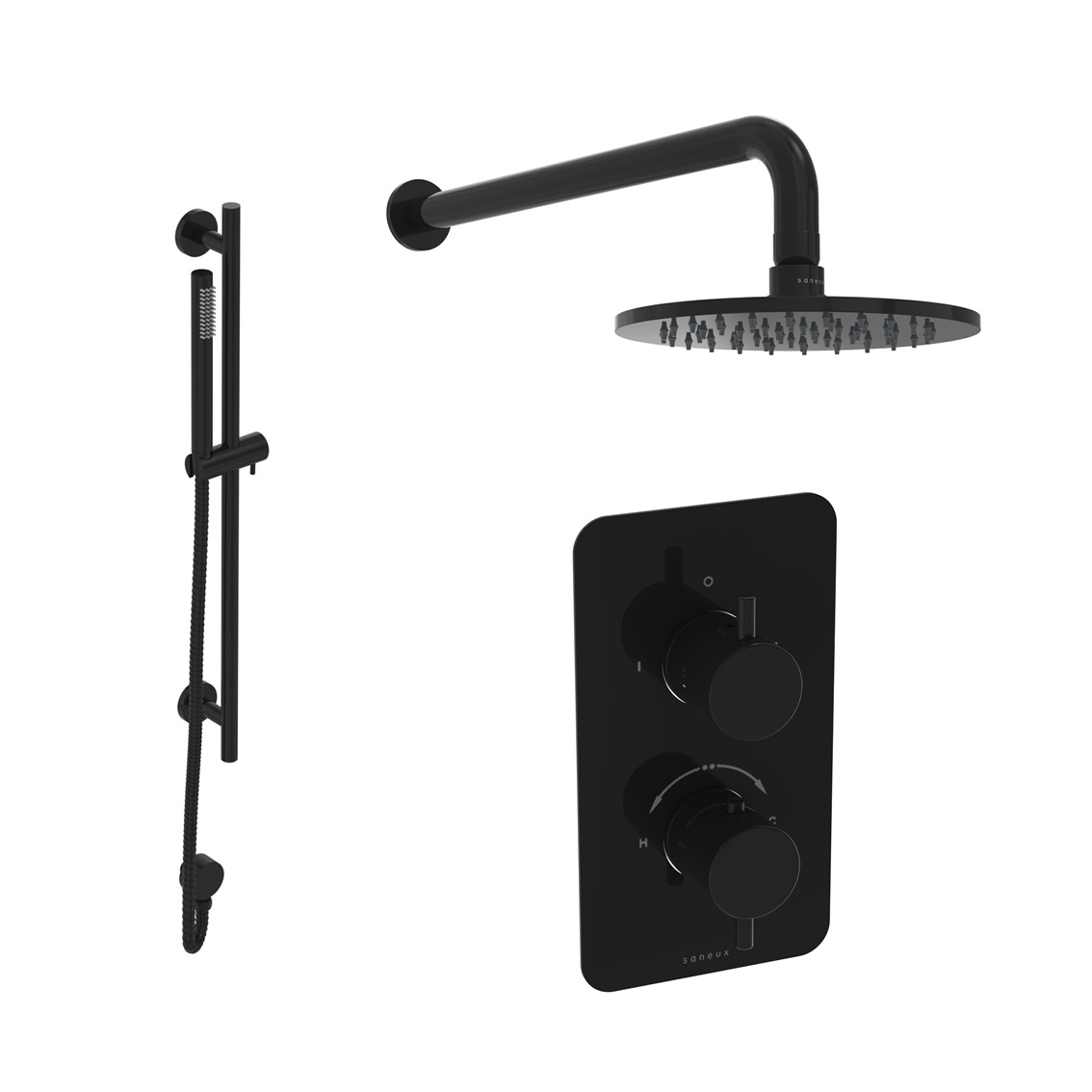 COS 2 way shower kit - w/ Slim Handset & Slider Rail & Shower Head ...