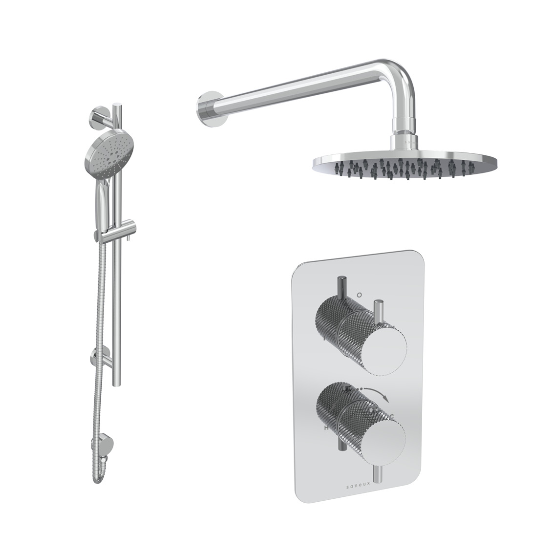 COS 2 way shower kit - w/ 3 Function Handset & Slider Rail & Shower ...