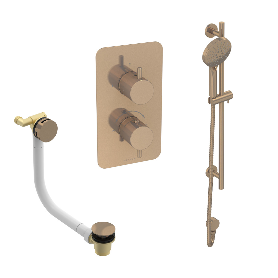 COS 2 way shower kit - w/ 3 Function Handset & Slider Rail & Bath ...