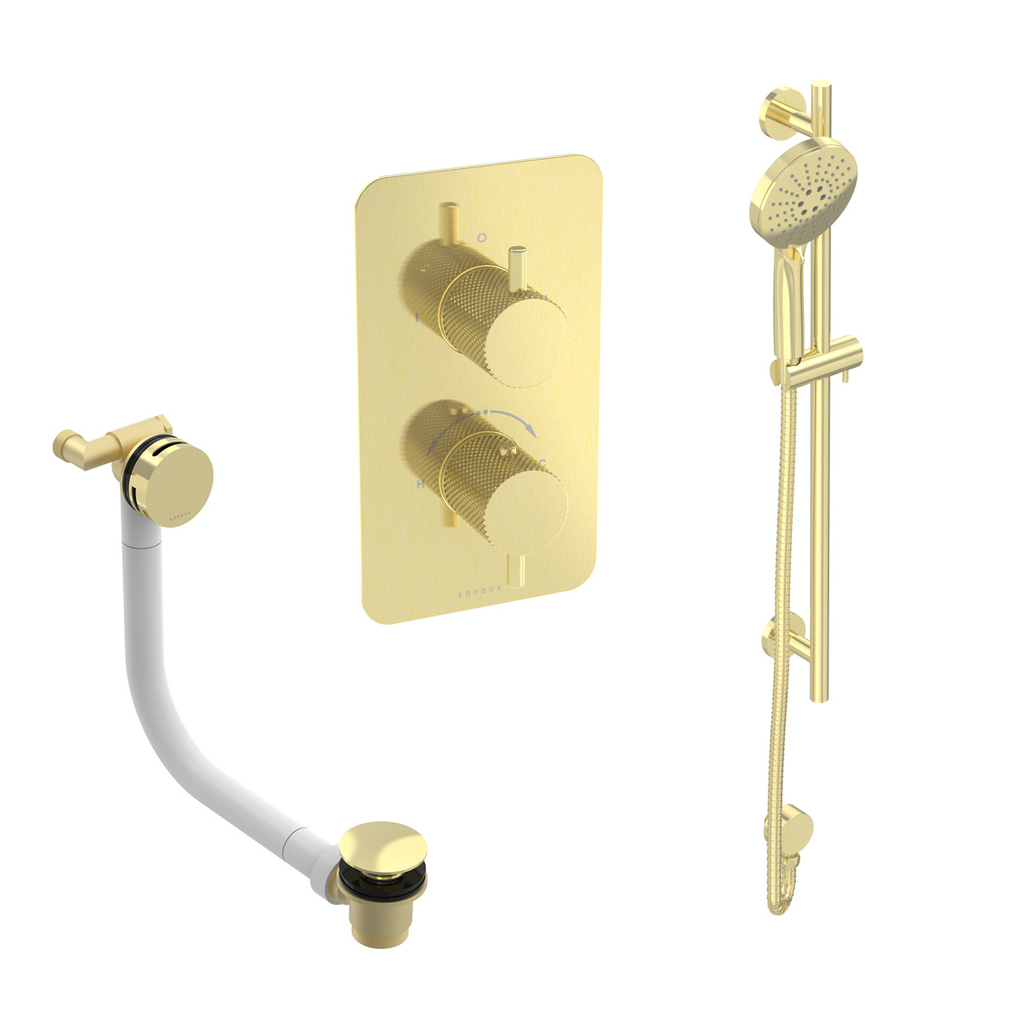 COS 2 way shower kit - w/ 3 Function Handset & Slider Rail & Bath ...
