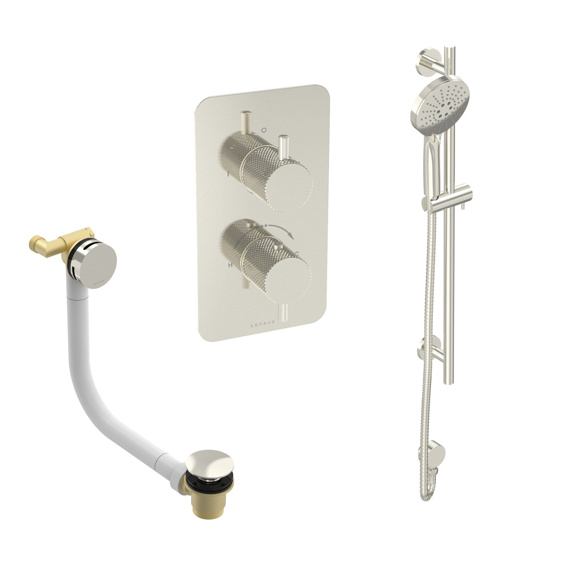 COS 2 way shower kit - w/ 3 Function Handset & Slider Rail & Bath ...