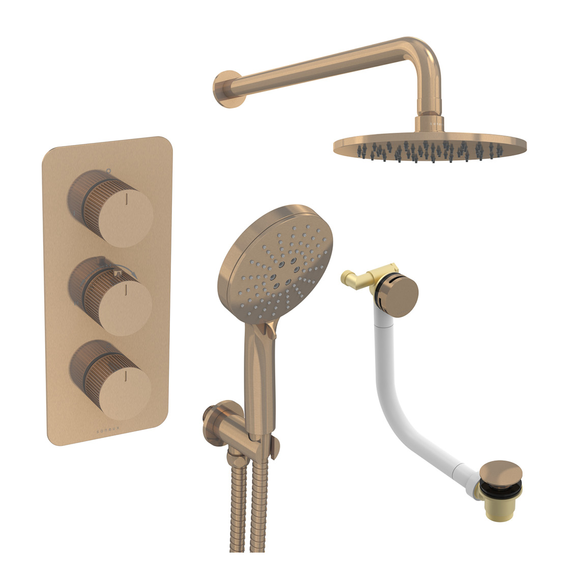 COS 3 way shower kit - w/ 3 Function Handset & Bath filler & Shower ...