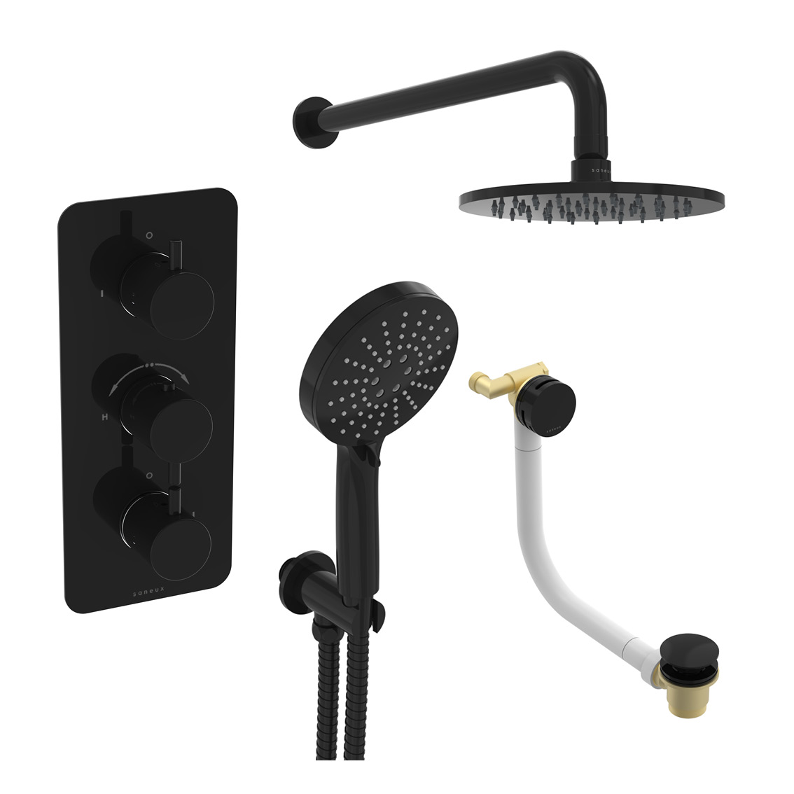 COS 3 way shower kit - w/ 3 Function Handset & Bath filler & Shower ...