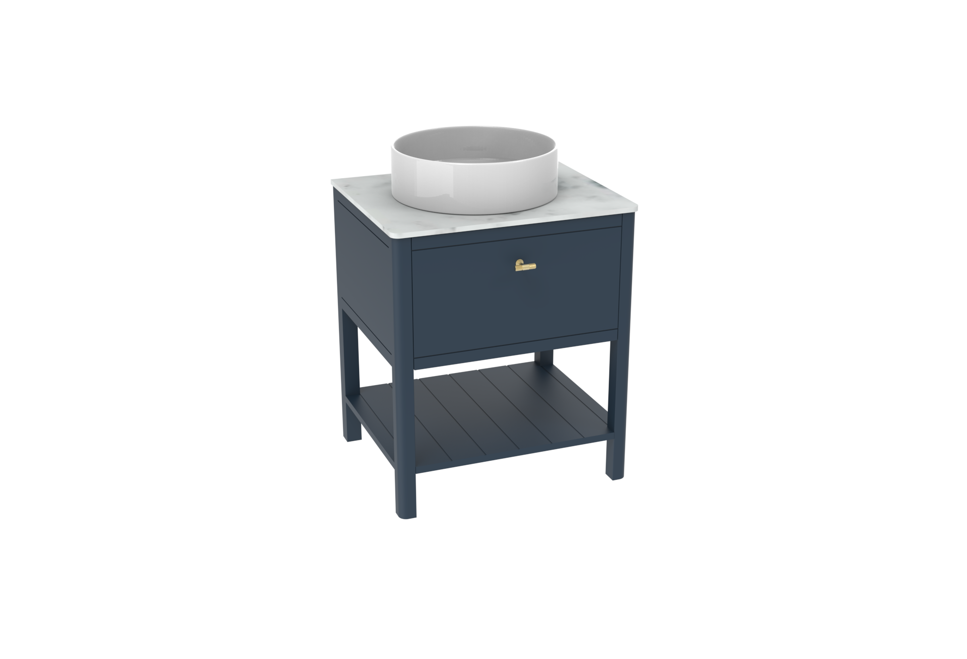 FRONTIER 60cm 1 drawer floor standing unit with undermount tray - Matte ...