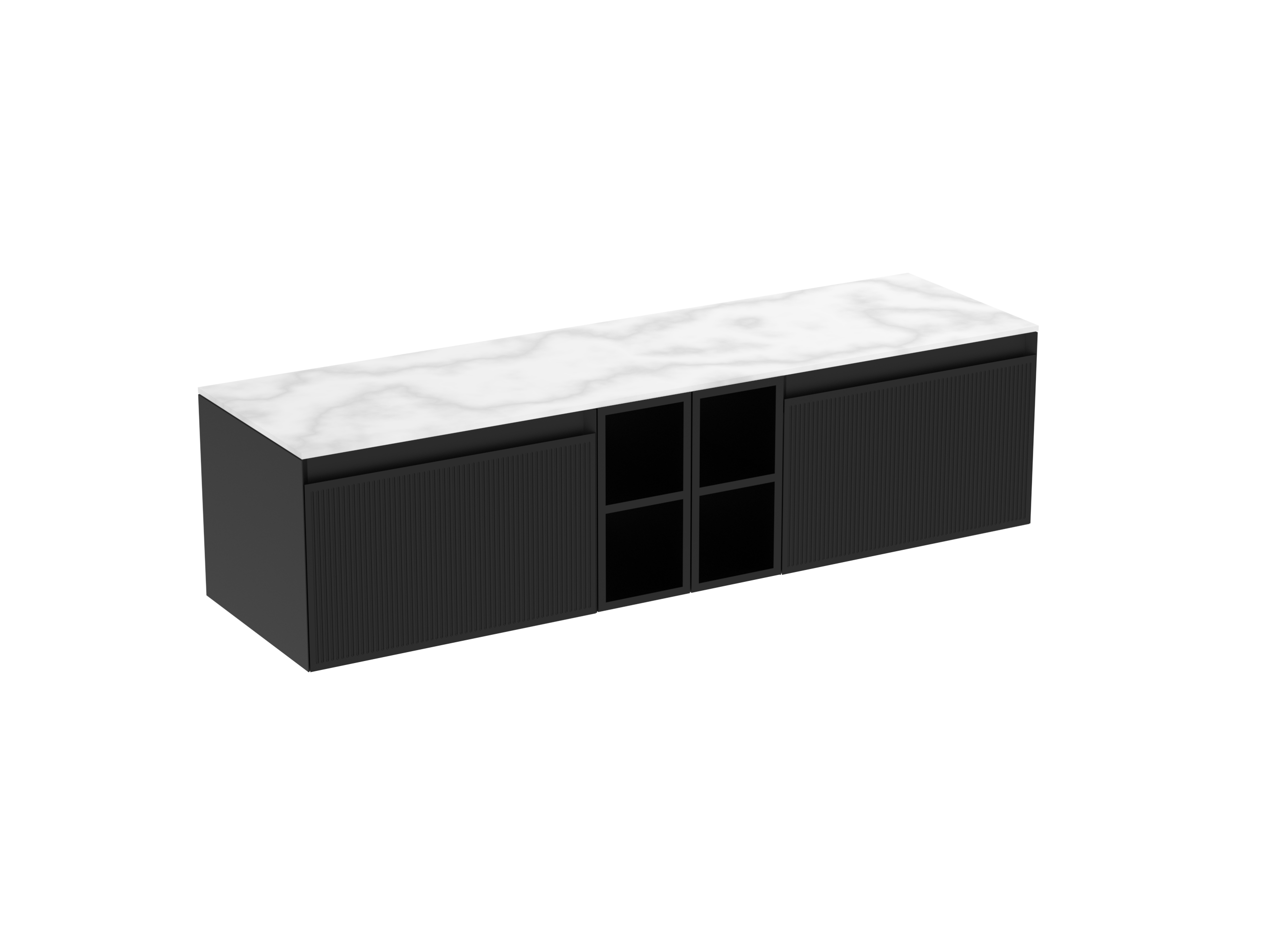 MONUMENT 160cm Kit - 2 x 60cm 1 Drawer wall mounted unit & 2 x 20cm ...