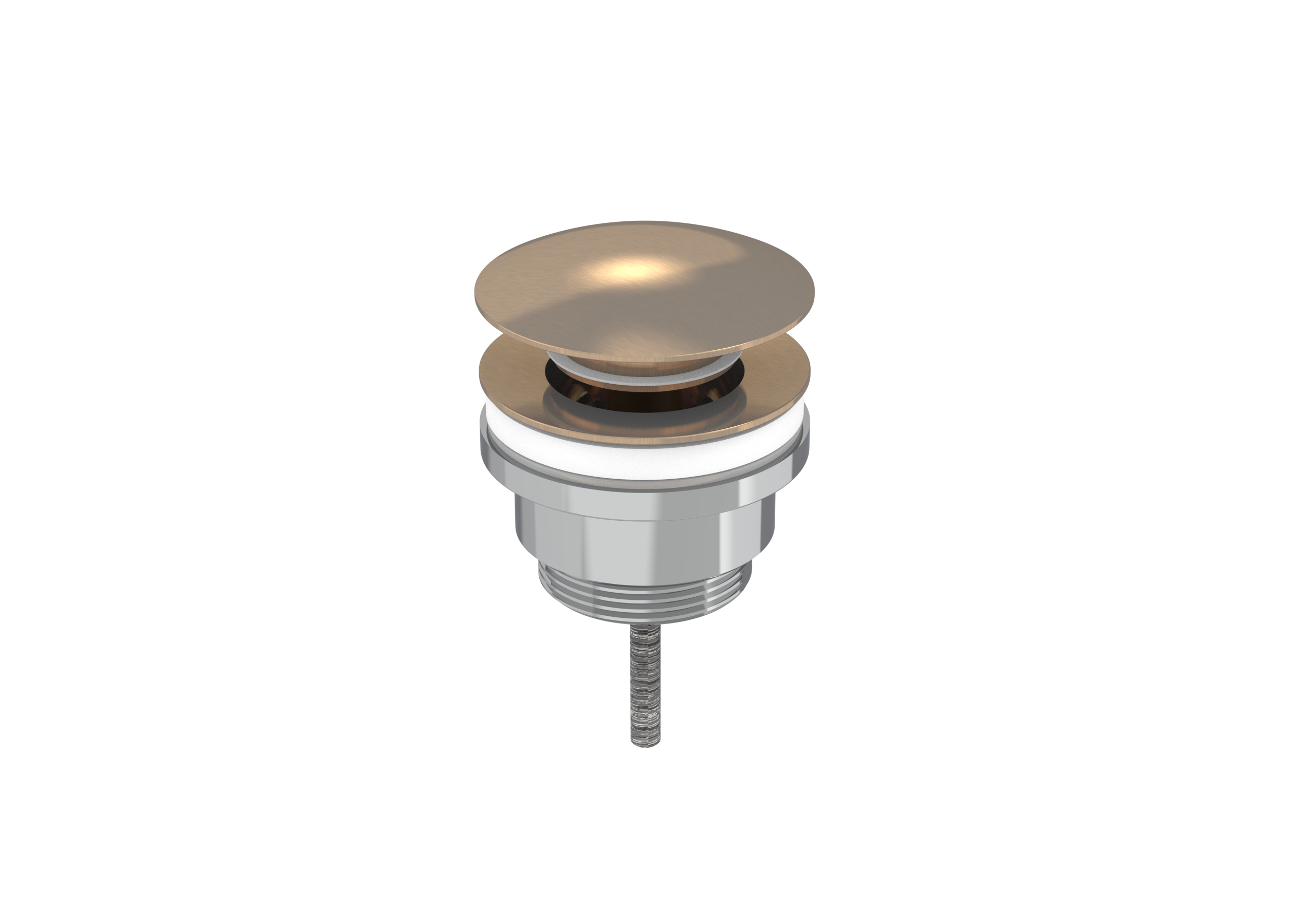Universal basin waste, slotted & unslotted - Brushed Bronze