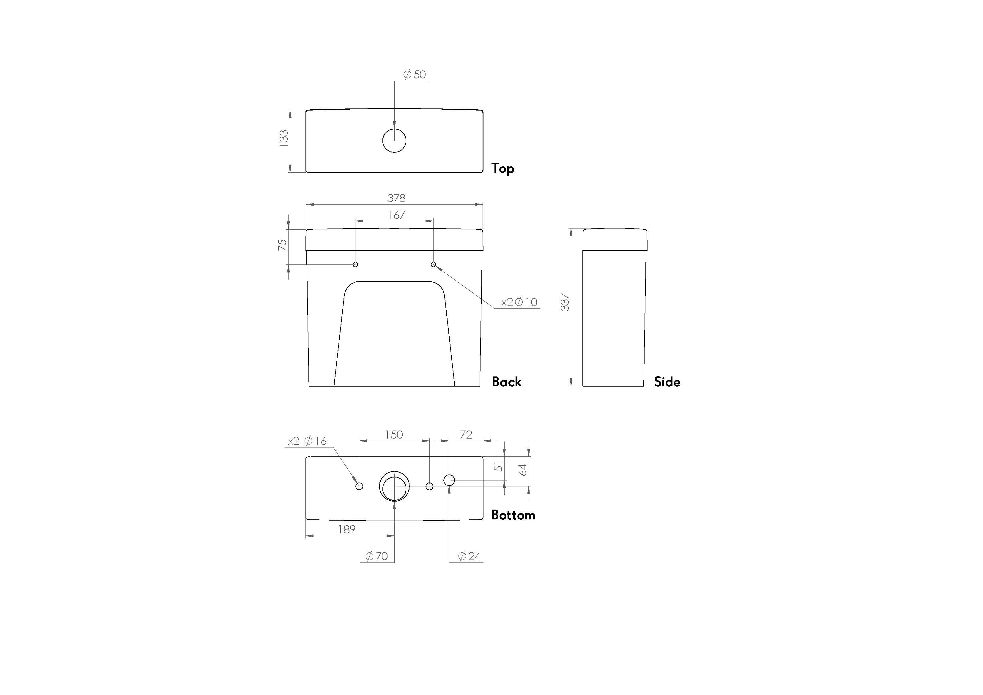 I-LINE II cistern (for 60635)